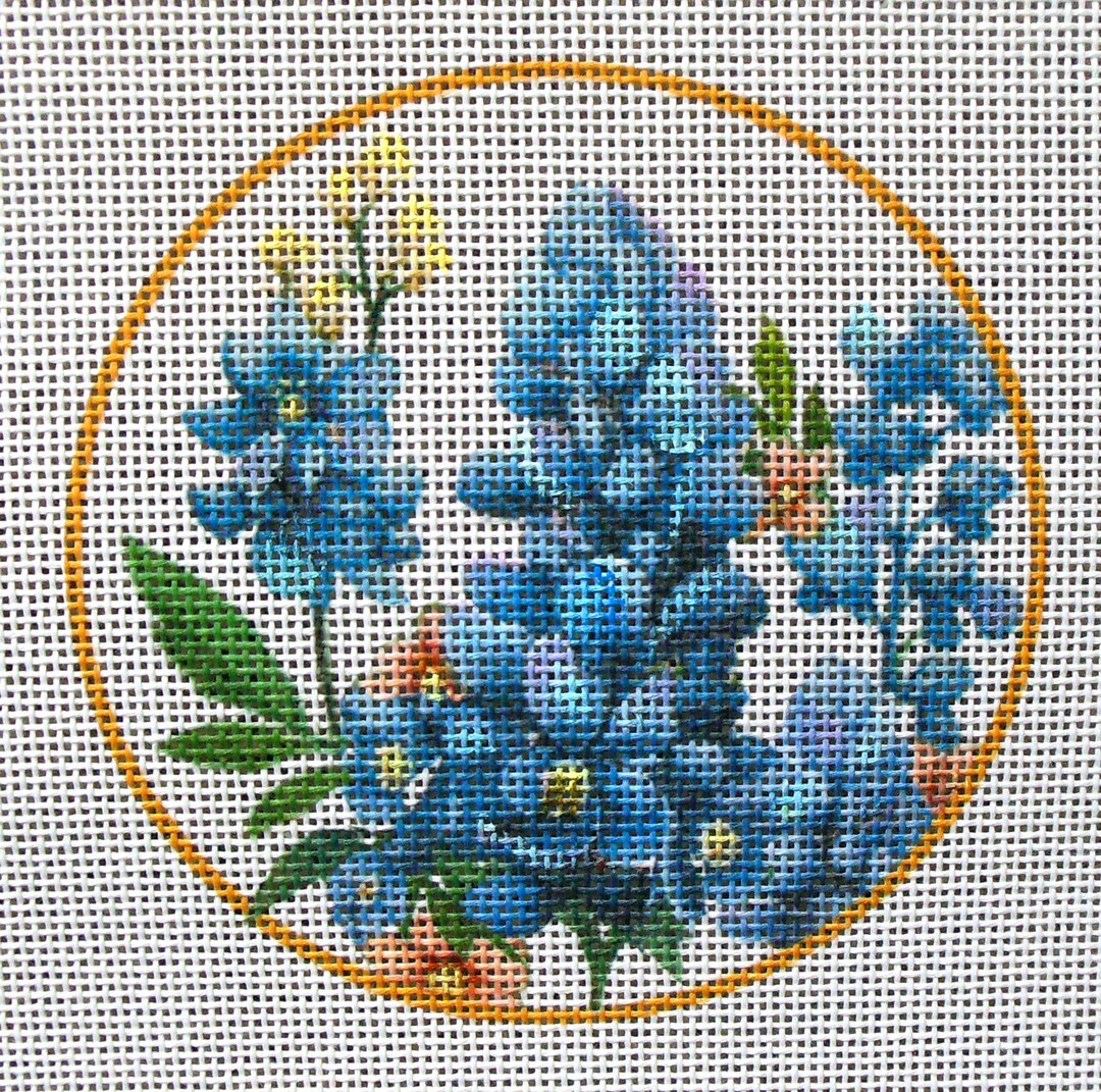 Bluebonnet Flower Needlepoint Canvas - Etsy