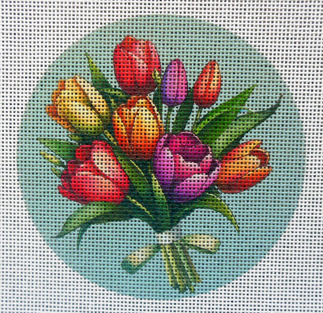 TULIP BOUQUET Needlepoint Canvas - Etsy