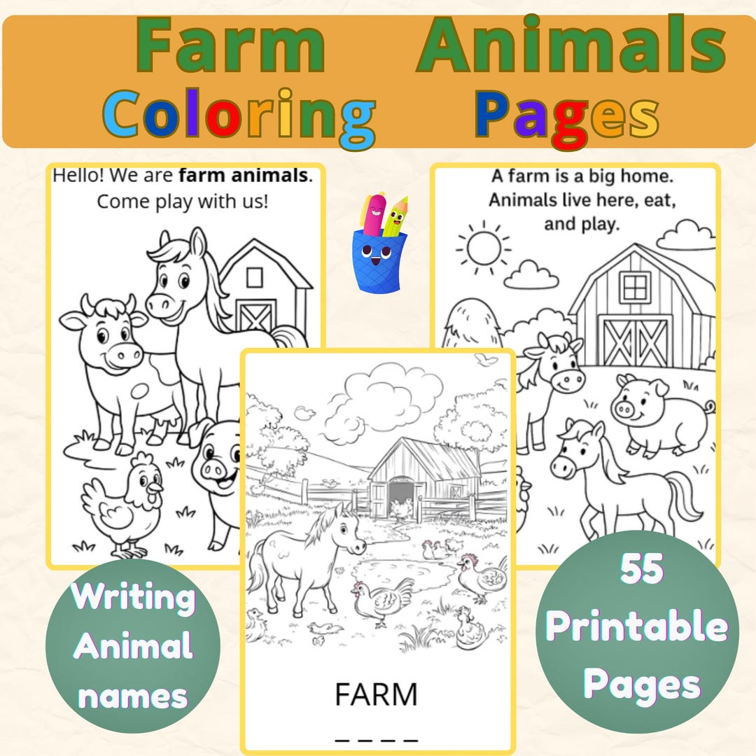 55 Farm Animals Coloring Pages | Printable Activities for Kids ...