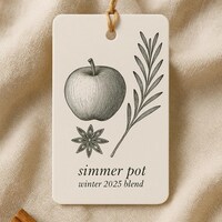 Christmas Simmer Pot Label, Seasonal Potpourri Stickers Printed ...