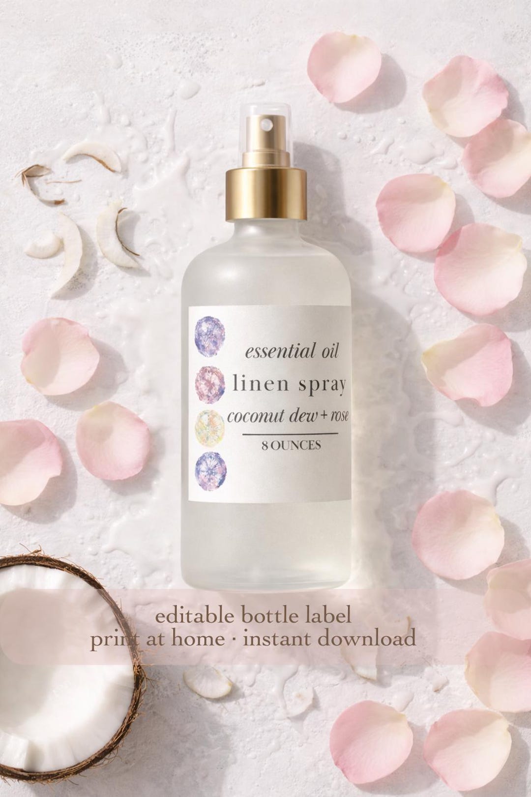 Editable Linen Spray Label Canva Template • Label Template • Label ...