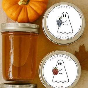 Editable Halloween Canning Labels | 9 Ghost Jam & Jelly Label ...