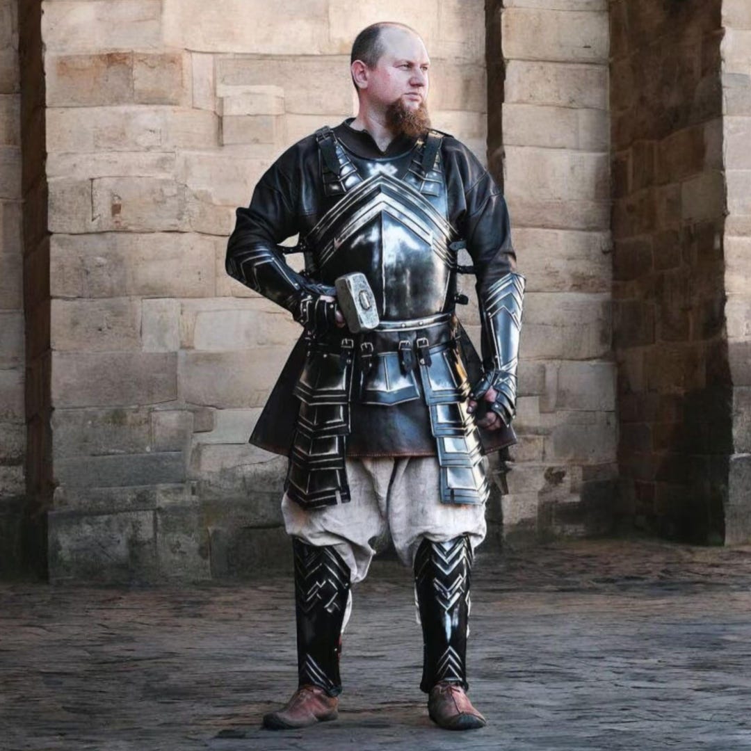 Handmade Medieval Dwarven Armor: Dark Dwarf LARP Cosplay Costume - Etsy