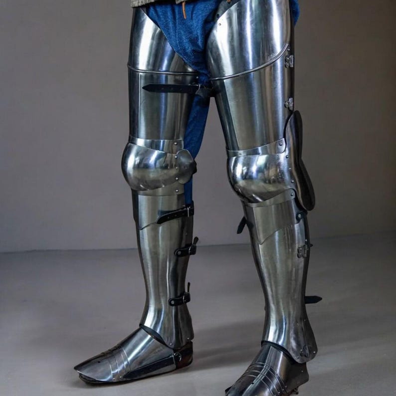 Medieval Knight Full Leg Armor With Sabatons | Steel Greaves, Cuisses ...