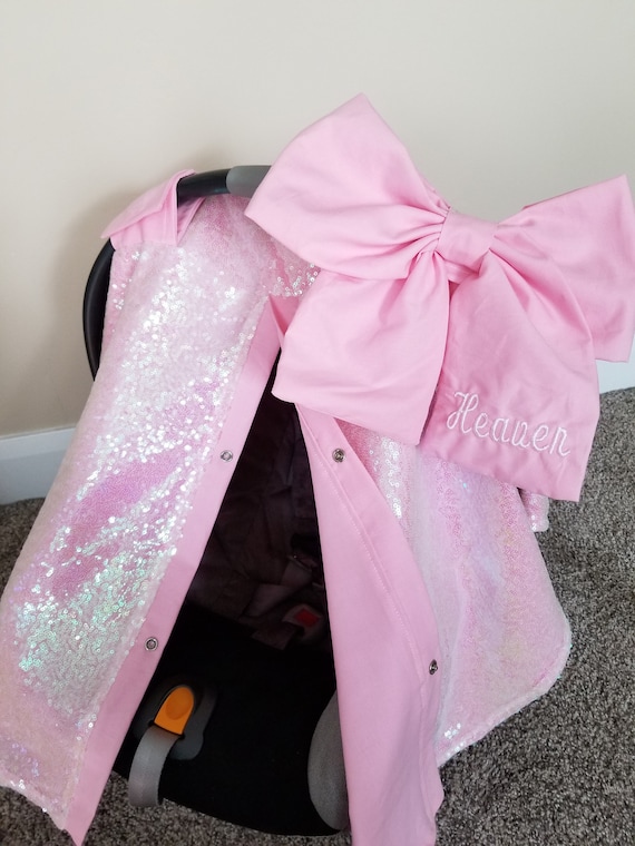 Irridescent Sequin Pink Car Seat Cover Sequin Carseat Cover - Etsy