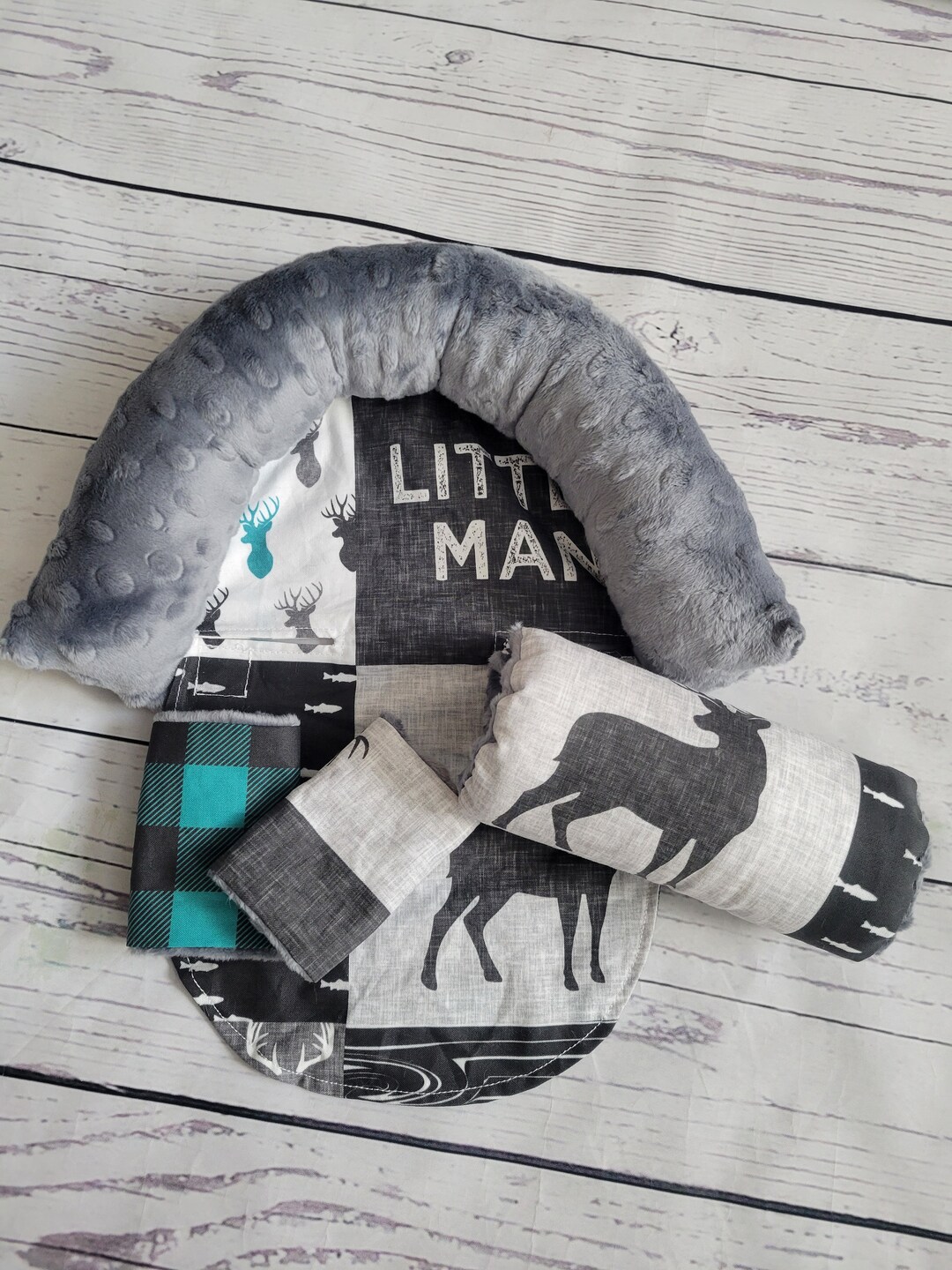 Teal Deer Baby Carseat Cover Bundle Set, Infant Car Seat Cushions ...