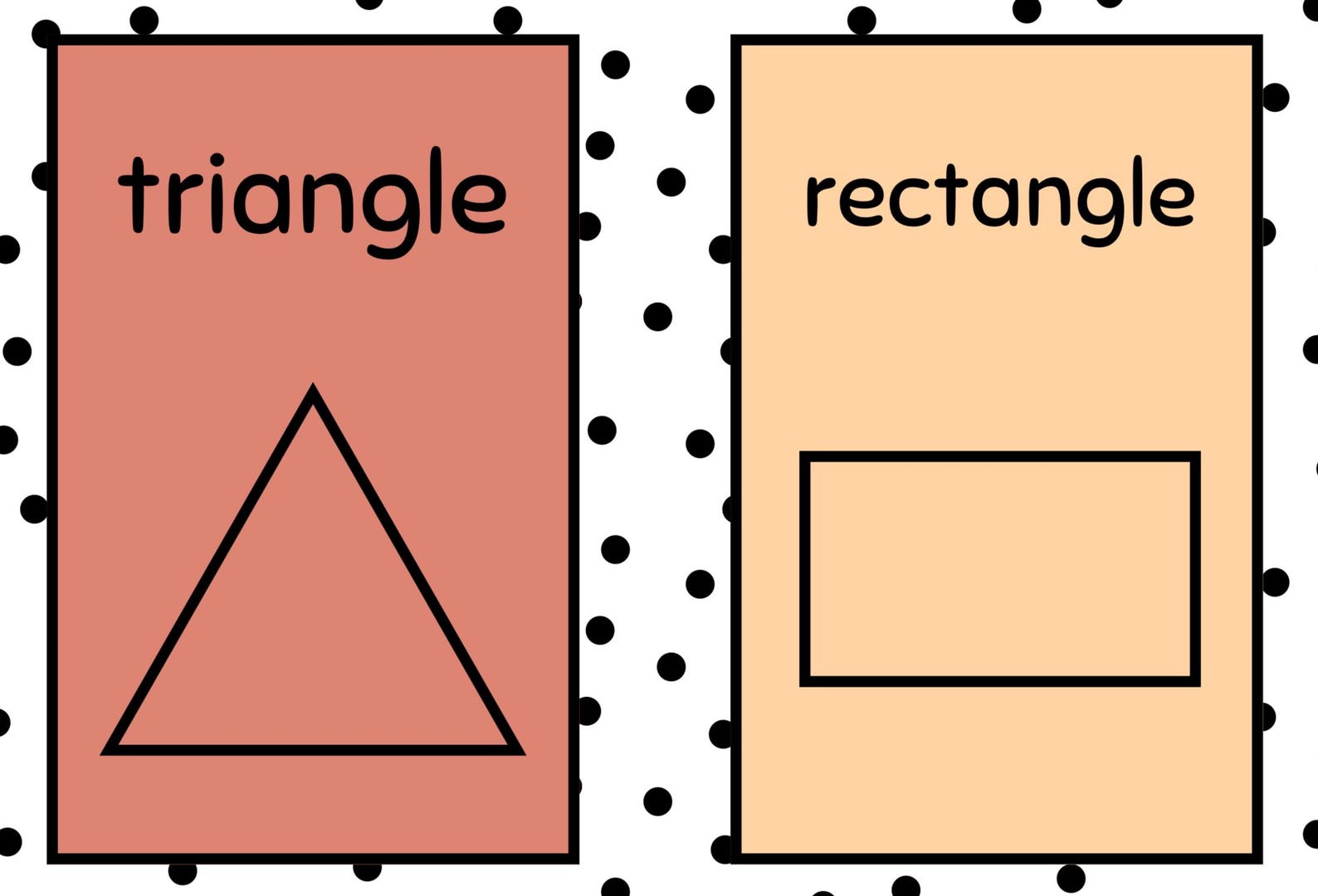 2D Shapes Classroom Display Polka Dots - Etsy