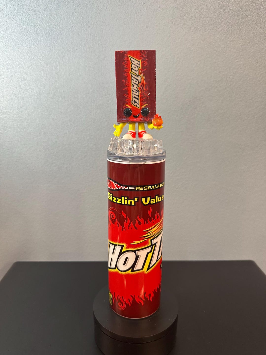 20 Oz Flame Candy Tumbler on Fake Ice. Great for Hot and Cold Drinks ...