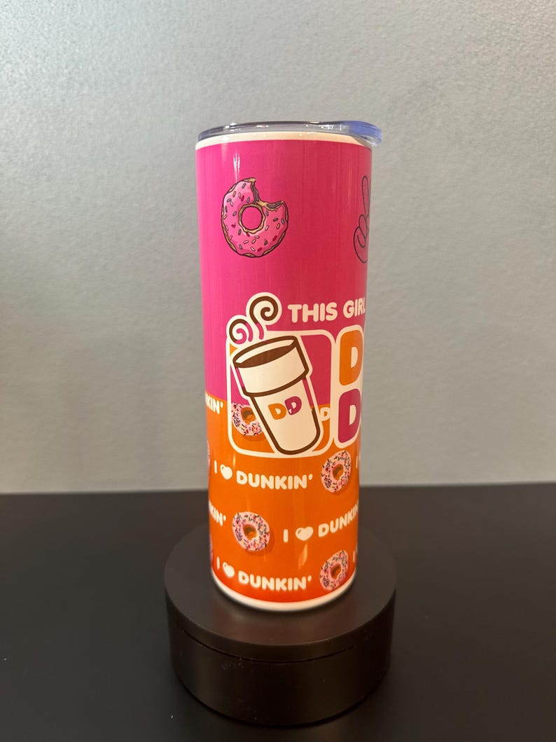 20 Oz Coffee and Doughnuts Tumbler. Great for Hot and Cold Drinks and ...