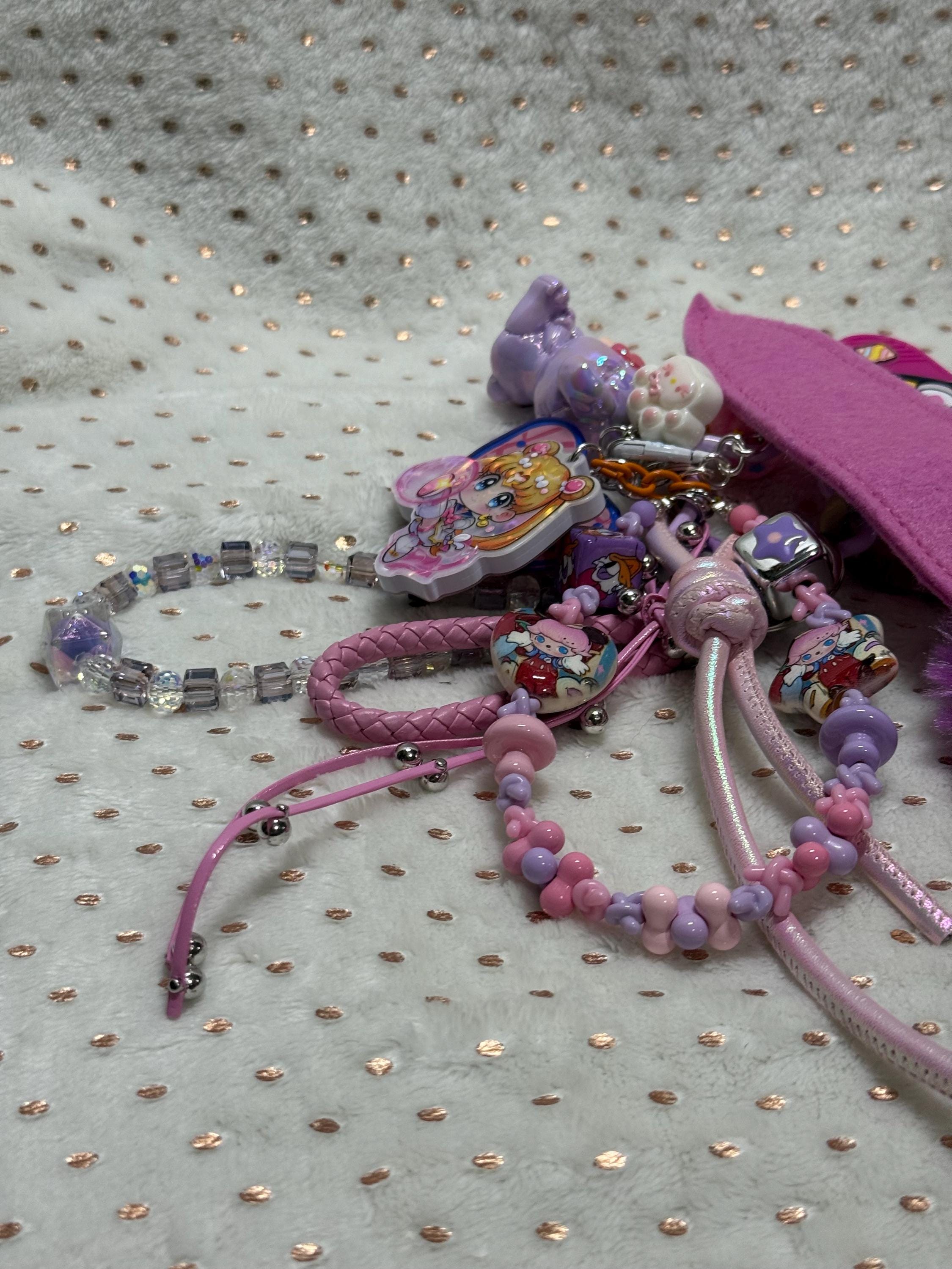 Fuggler Pink and Purple Rabbit Keychain With Accessories - Etsy