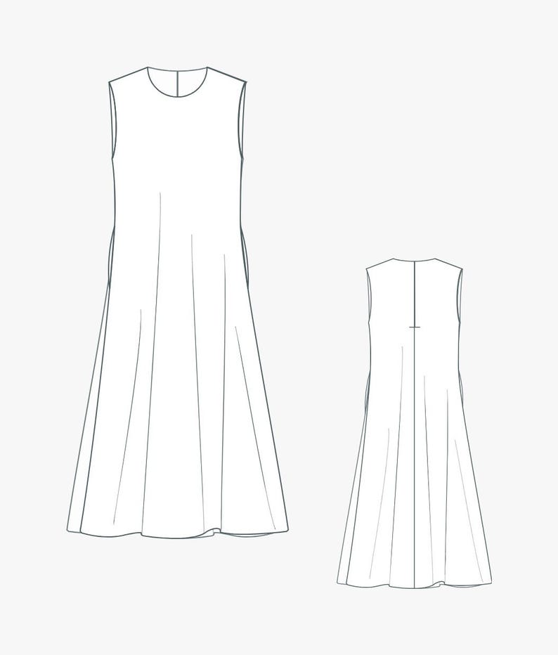 A-line Sleeveless Dress Sewing Pattern: Women's Loose Fit (PDF) - Etsy