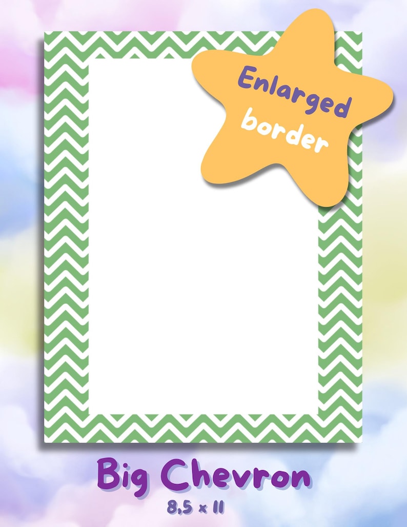 Chevron Page Borders - Etsy