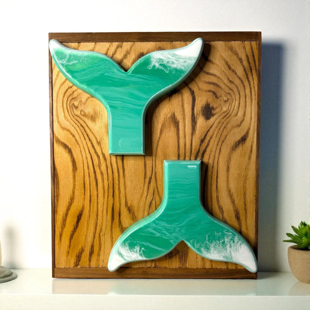 Whale Tail Wave Wall Art - Etsy