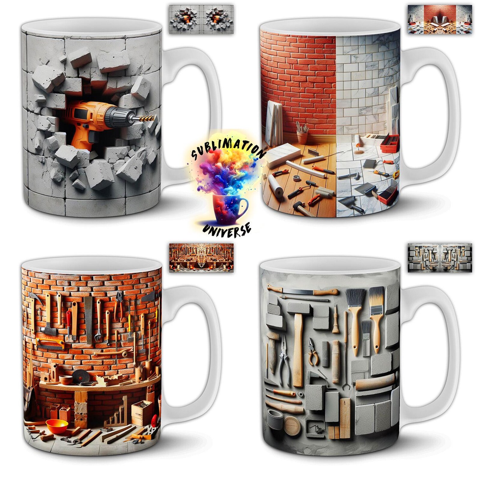 Construction Mug Designs | 16 Masonry & Bricklayer Tool 11oz ...