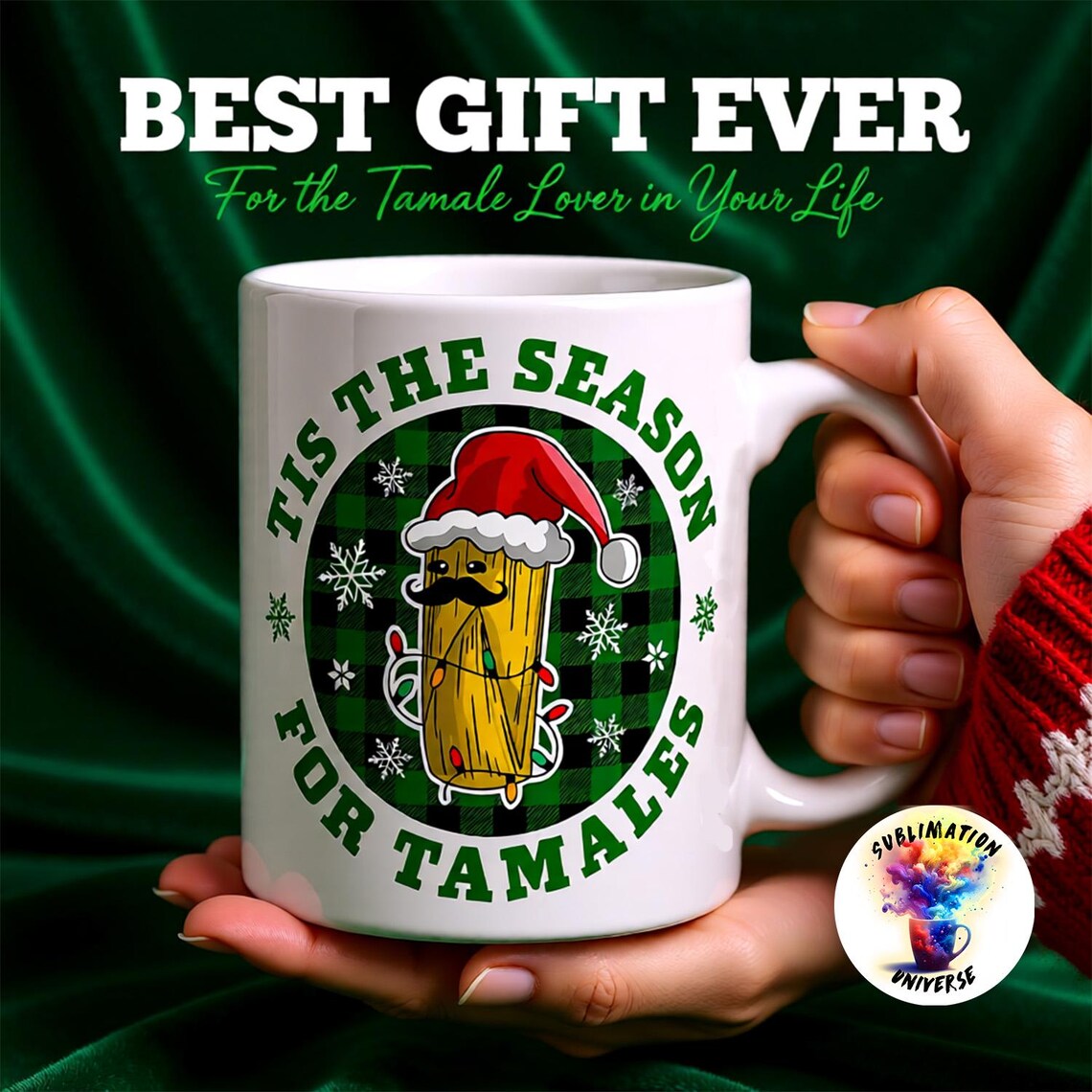 Tis the Season for Tamales PNG Bundle | 4 Christmas Tamale 11oz & 15oz ...