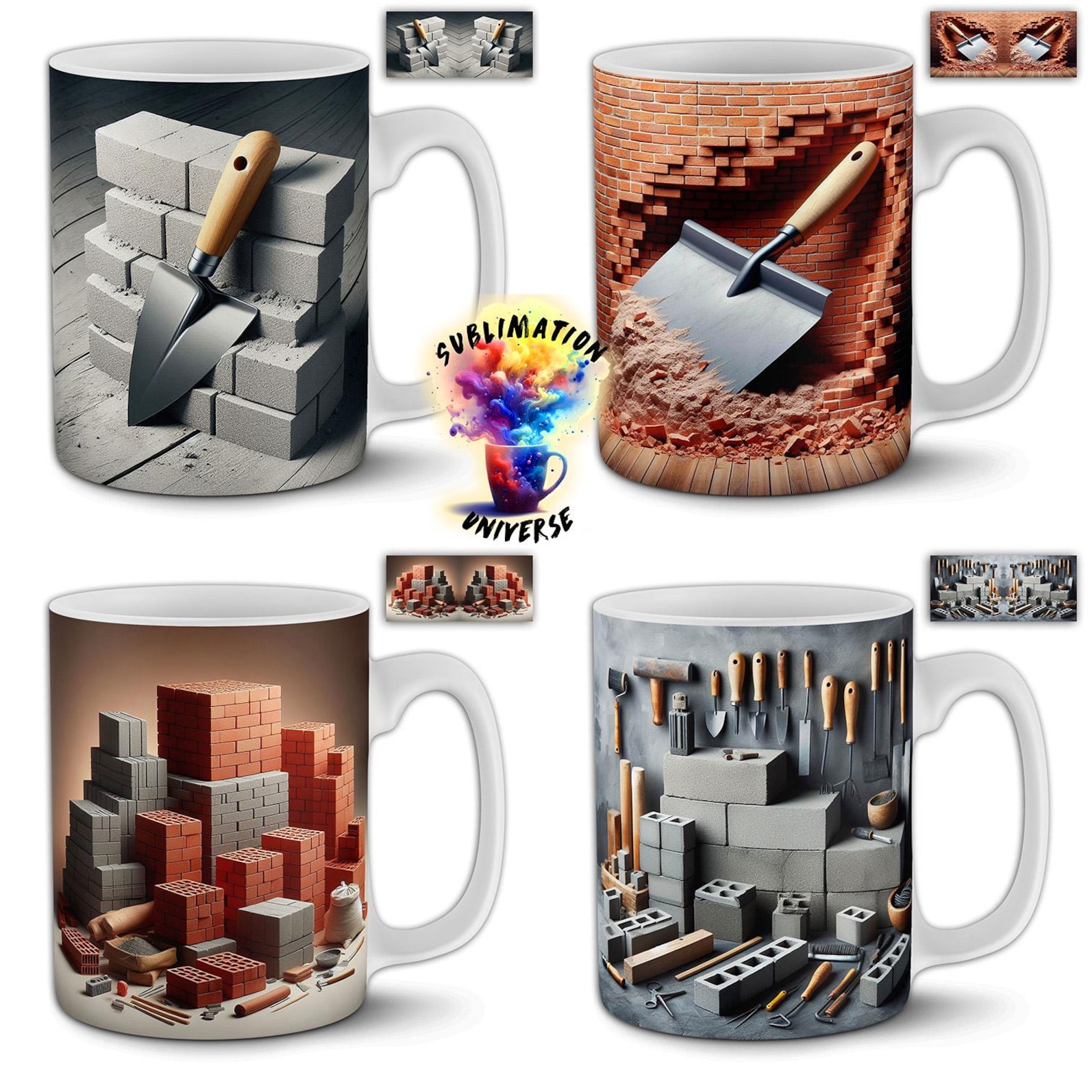 Construction Mug Designs | 16 Masonry & Bricklayer Tool 11oz ...