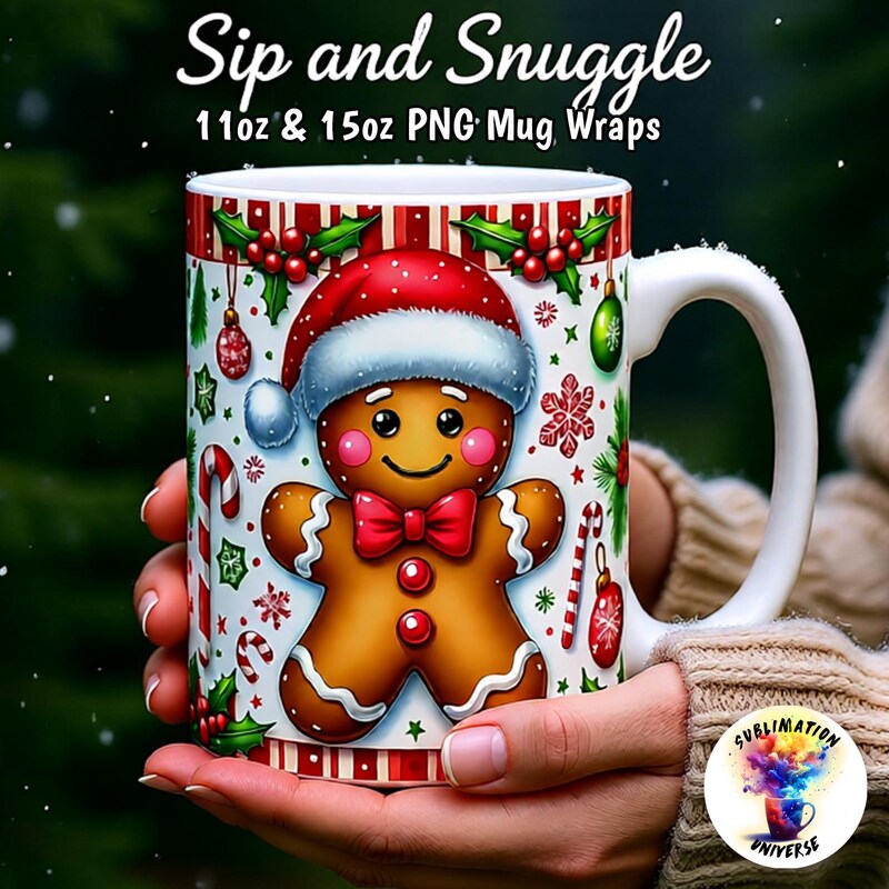 Gingerbread 15 Oz Sublimation - Etsy