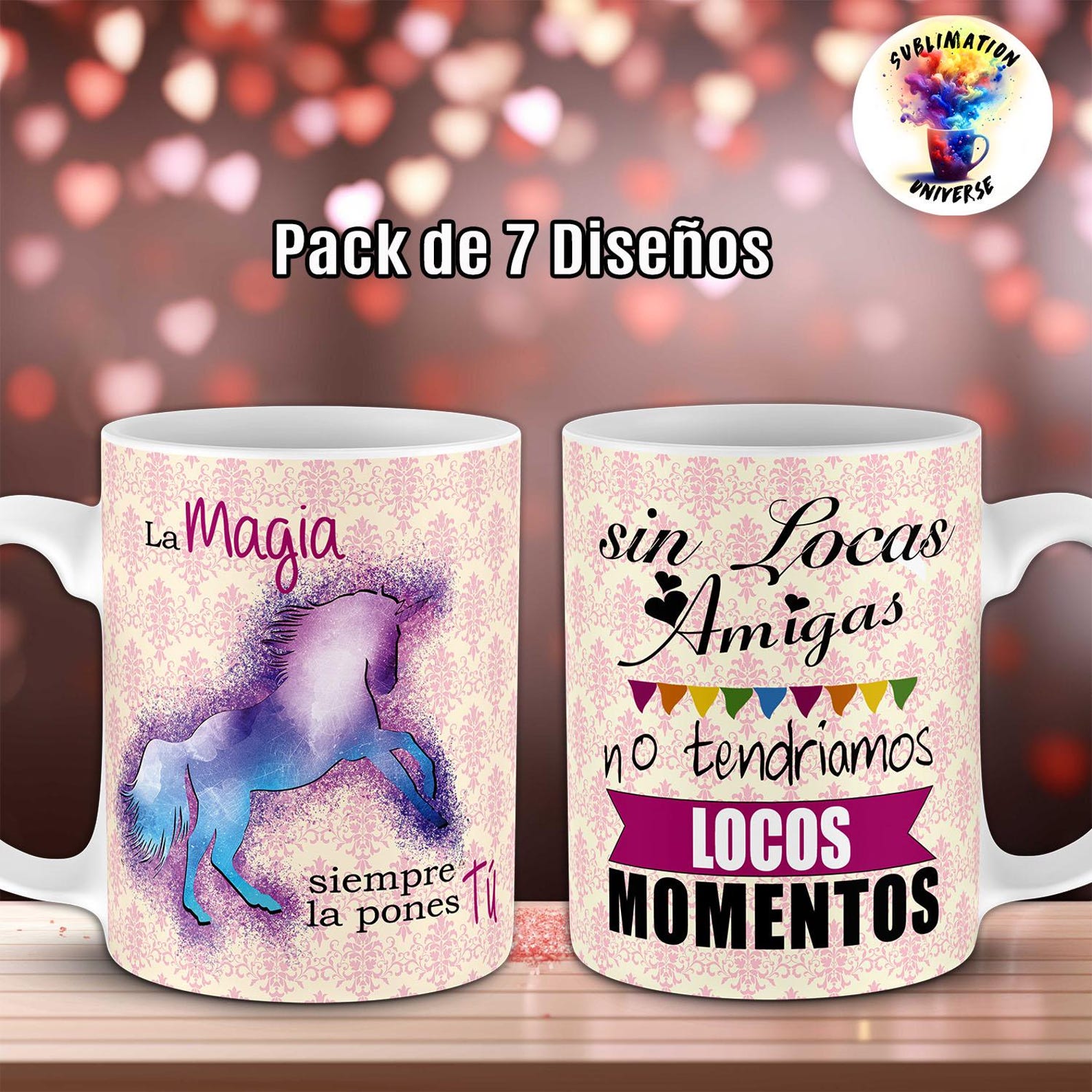 Pack Plantillas Amigas Para Tazas 11oz Y 15oz | Diseños PNG Frases De ...