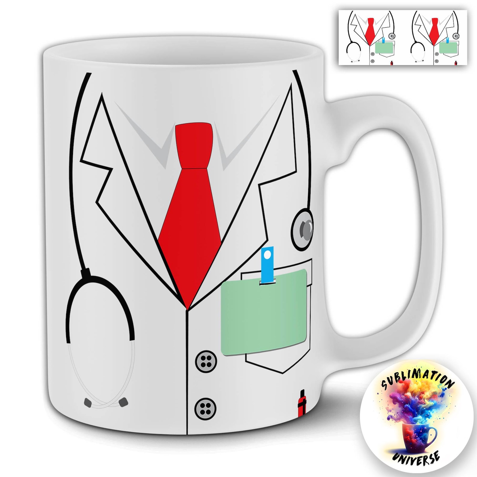 Doctor Mug Designs | 7 Medic Scrub 11oz Sublimation Wraps | Healthcare ...