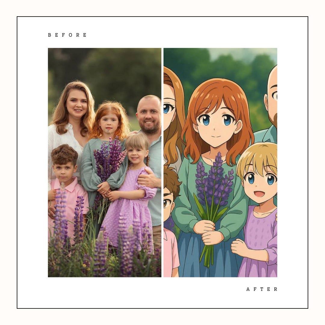 Custom Anime Portrait Personalized Kawaii Style Digital Art - Etsy