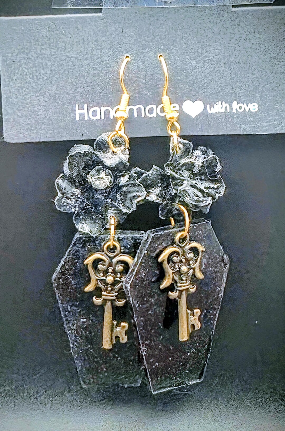 Key to My Heart Coffin Dangle Drop Alternative Resin Drop Earrings - Etsy