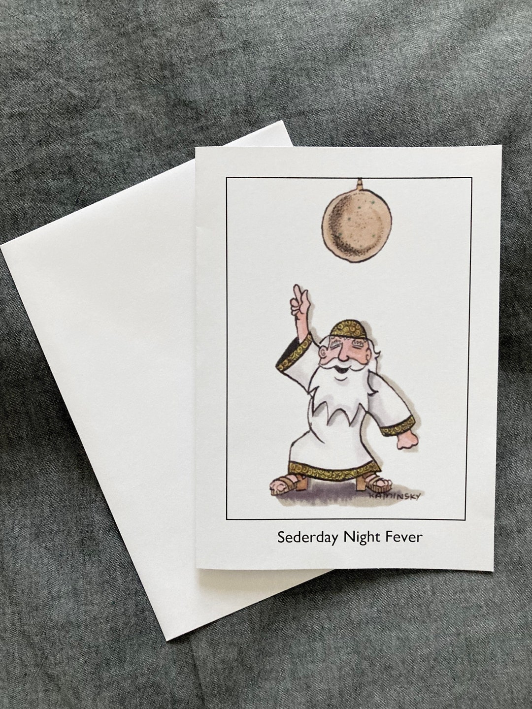 Funny Passover Card With Humorous Dancing Rabbi, Disco Matzoh Ball ...