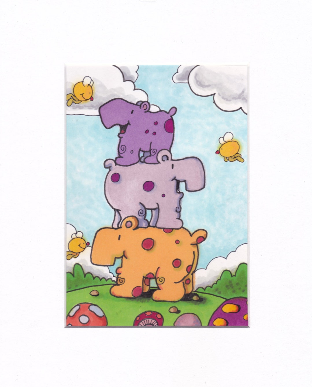 We Gotcha Back Whimsical Original Children's Artwork. - Etsy