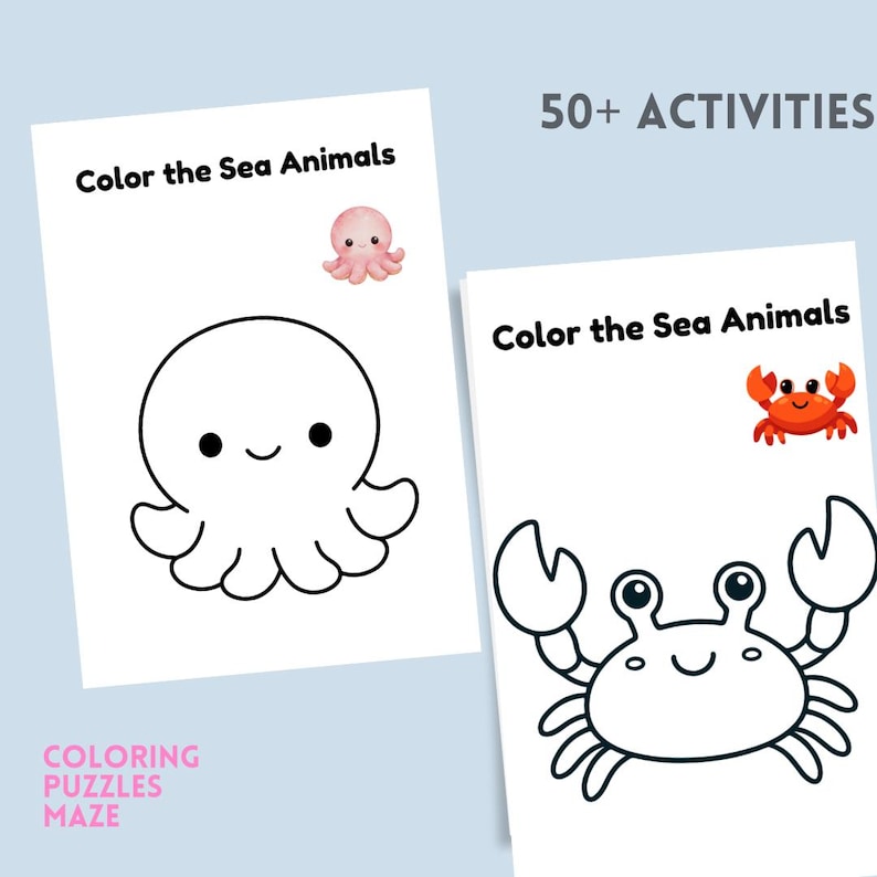 Under the Sea Activity Book | Ocean Fun Games, Coloring, Puzzles ...