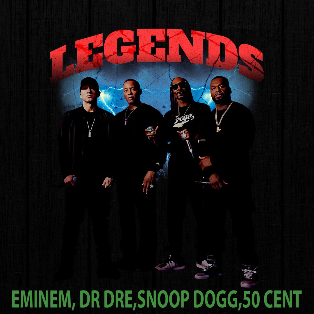Eminem, Dr Dre , Snoop Dogg, 50 Cent Legends PNG | Hiphop Icons Digital ...
