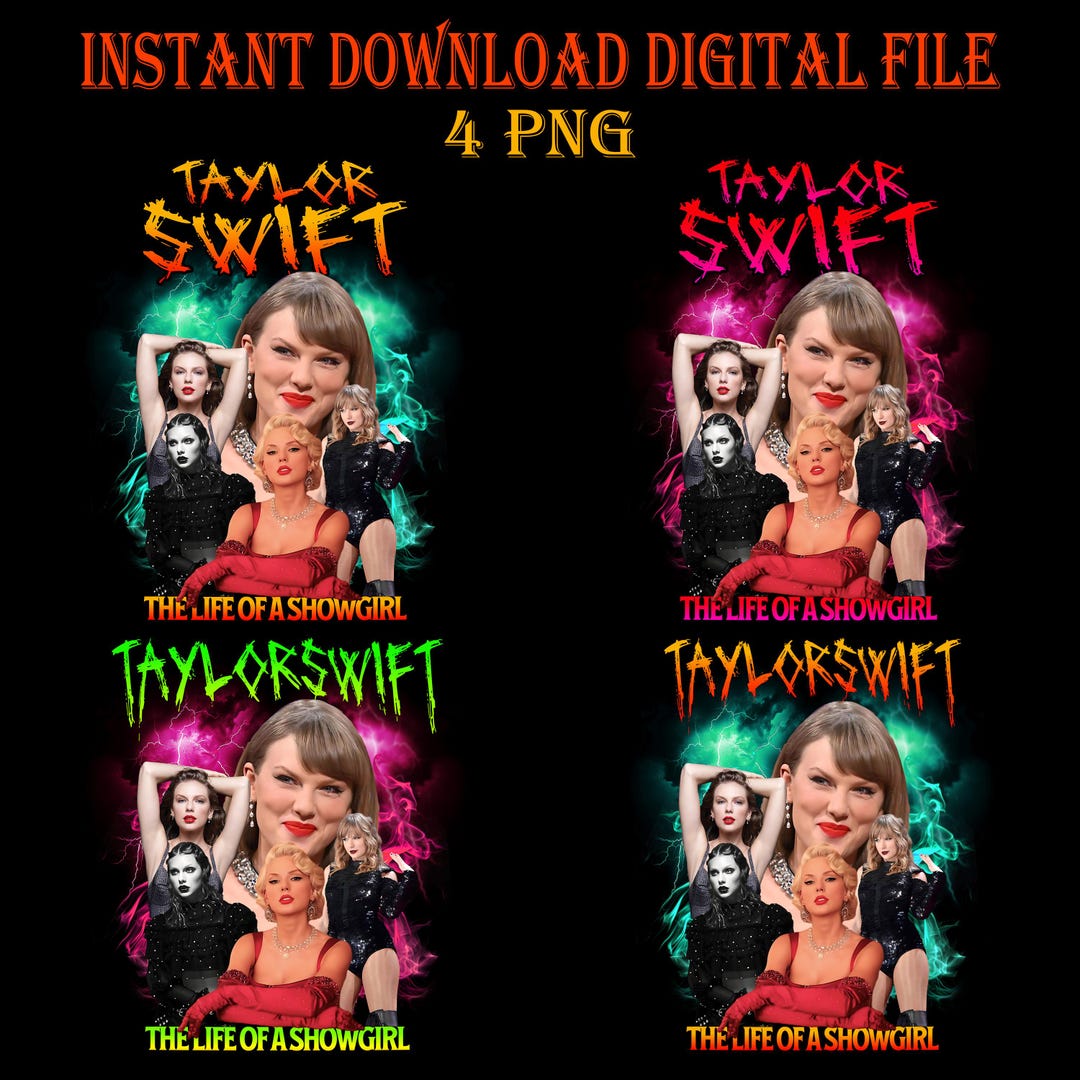 Taylor Swift PNG Bundle – Neon Pop Art Style | Digital Download, the ...