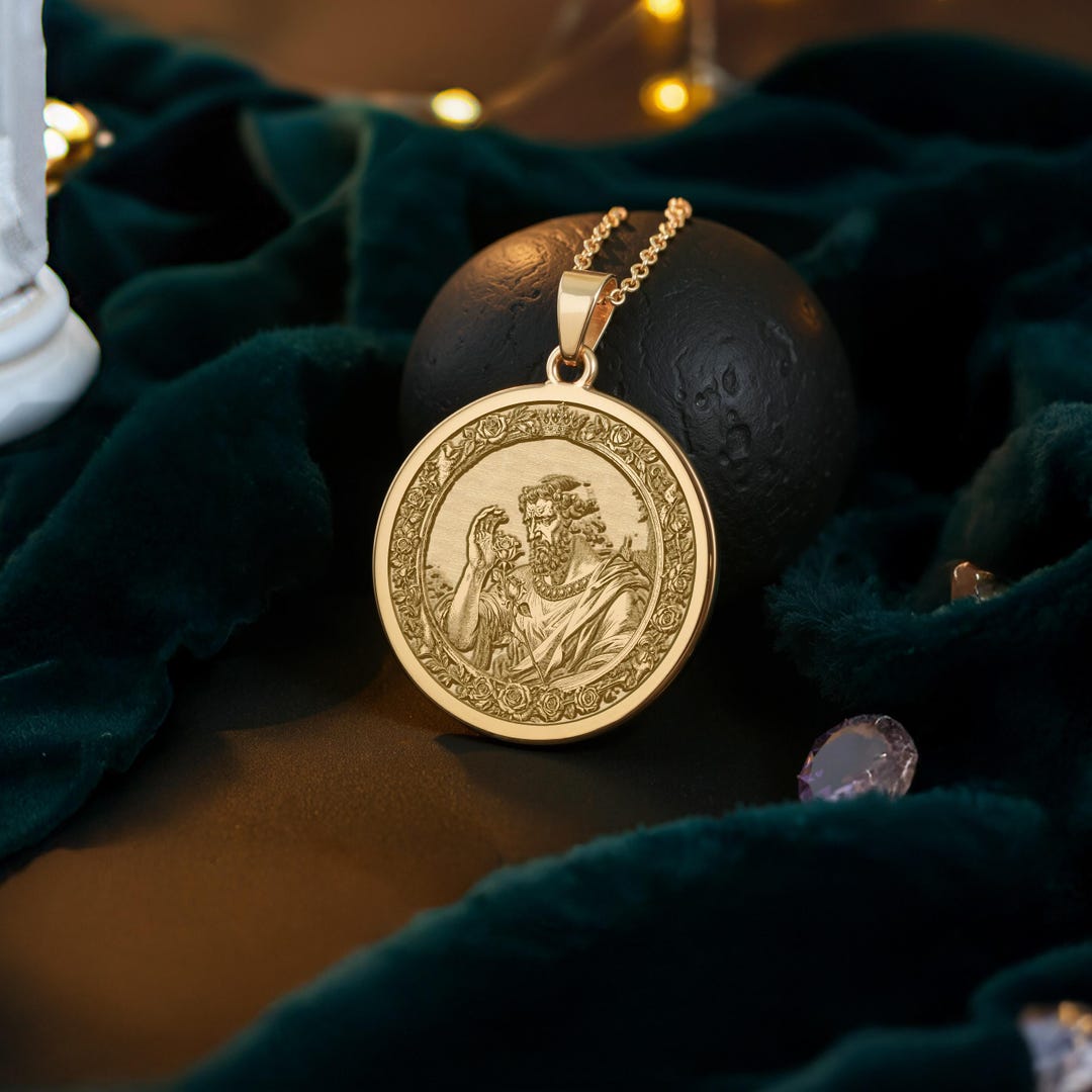 King Midas Necklace: 14K Gold Golden Touch Pendant - Etsy