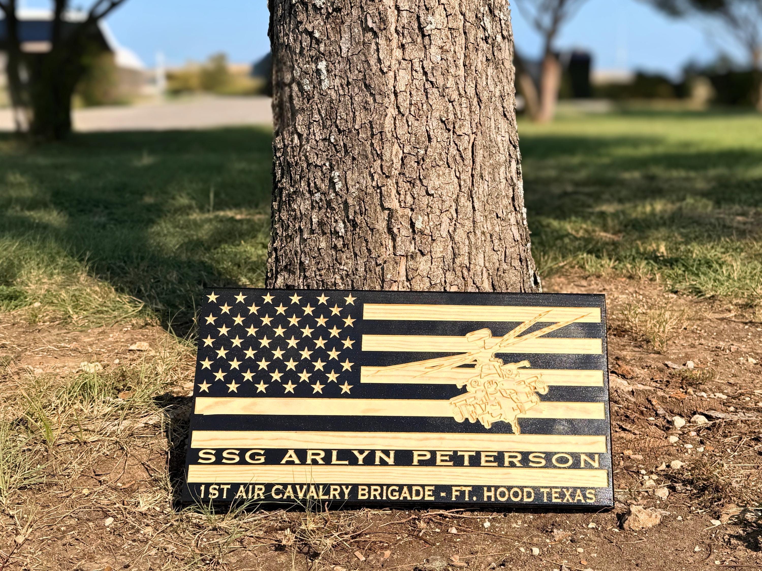 Custom CNC Wood American Flag | Military Retirement Gift - Etsy