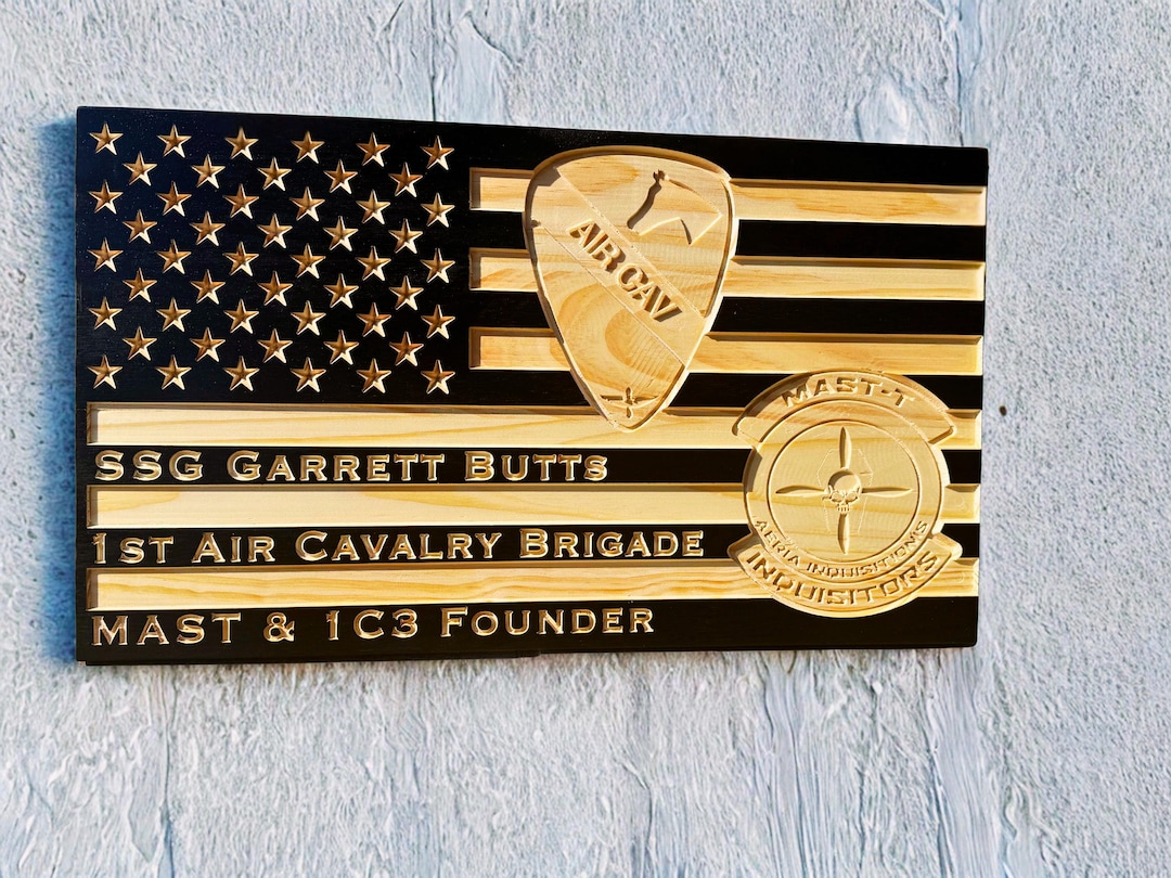 Military Flag | CNC Flag | Handmade in USA | Custom Wood Flag ...