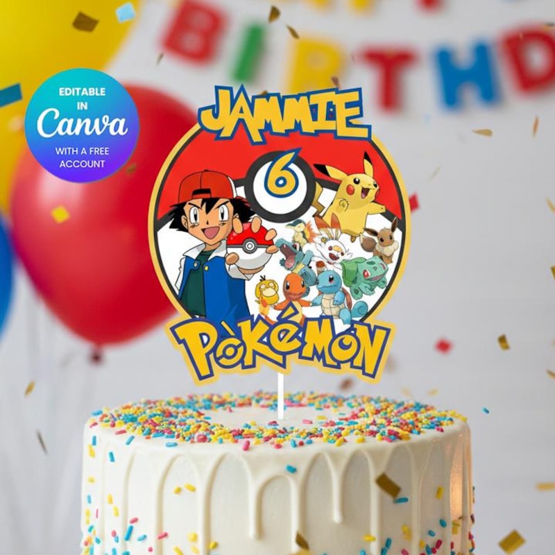 Pokemons Cake Topper - Etsy