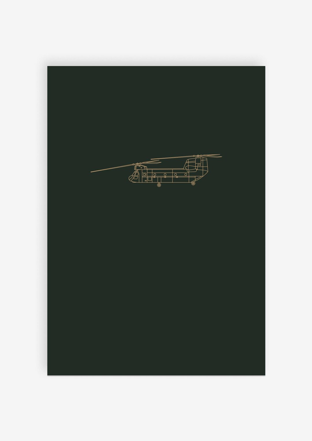 Chinook Helicopter Card: Aviation Art, Luxury Blank Note Card - Etsy