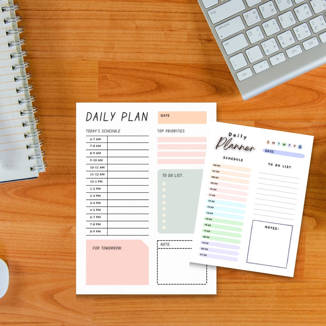 Printable Daily Planner Template: Editable Canva Design (instant ...