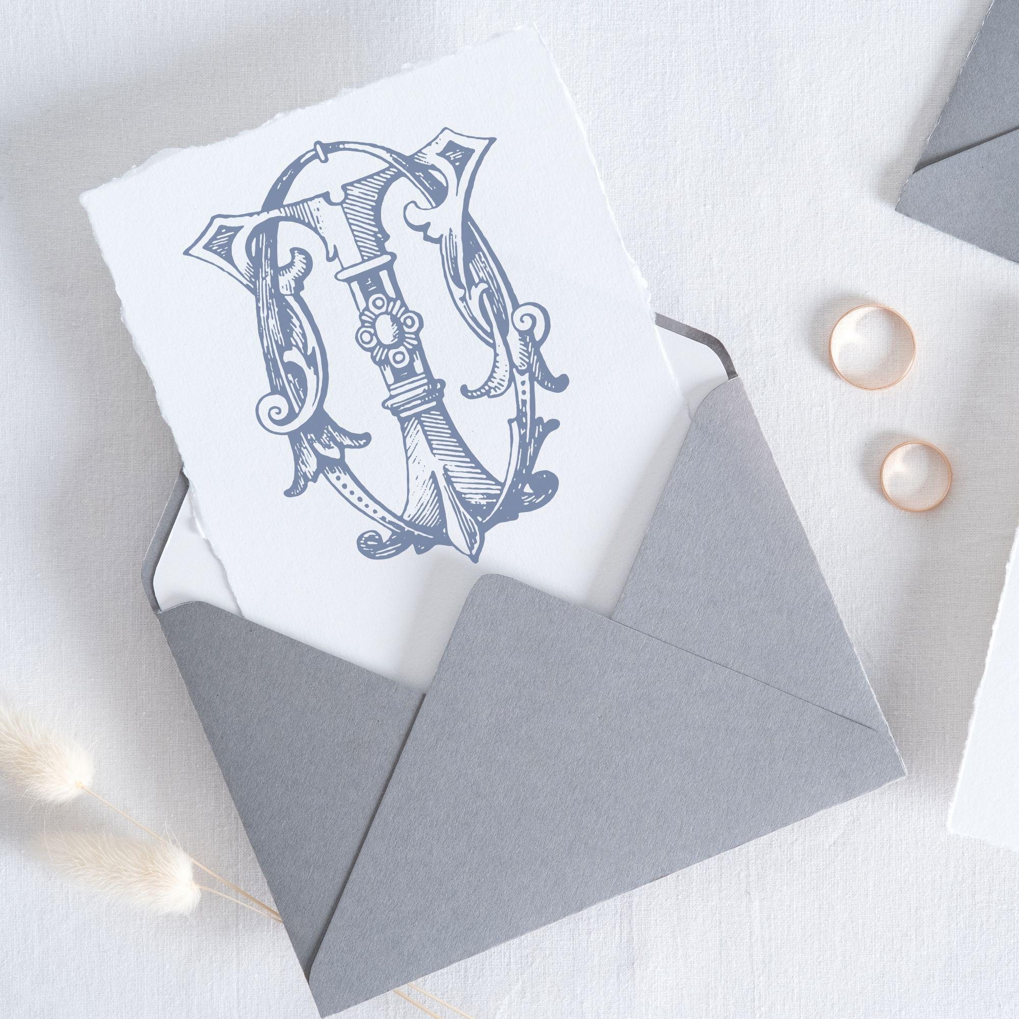 OT Monogram Design, TO Monogram, O-T Wedding Monogram, Luxury Monogram ...