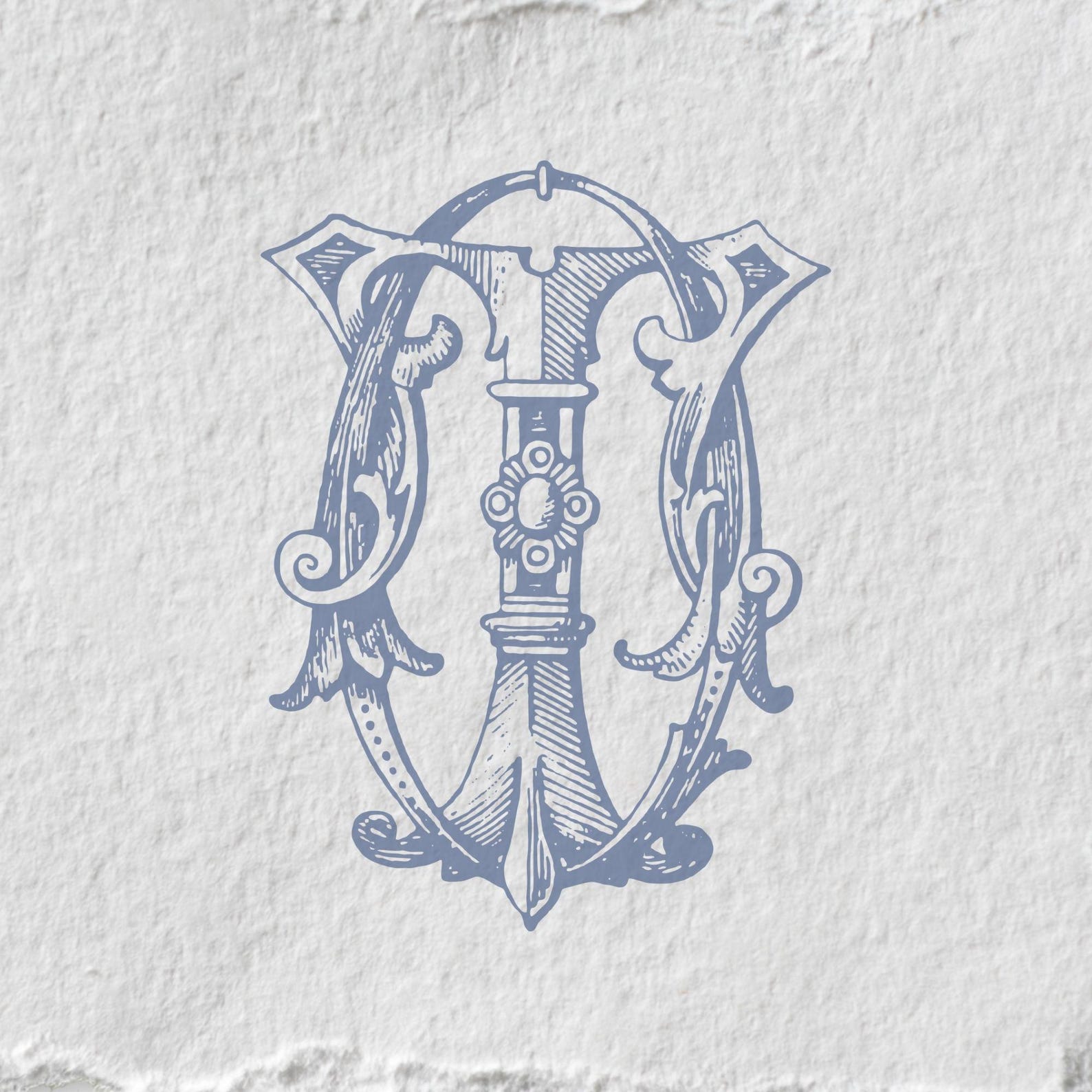 OT Monogram Design, TO Monogram, O-T Wedding Monogram, Luxury Monogram ...