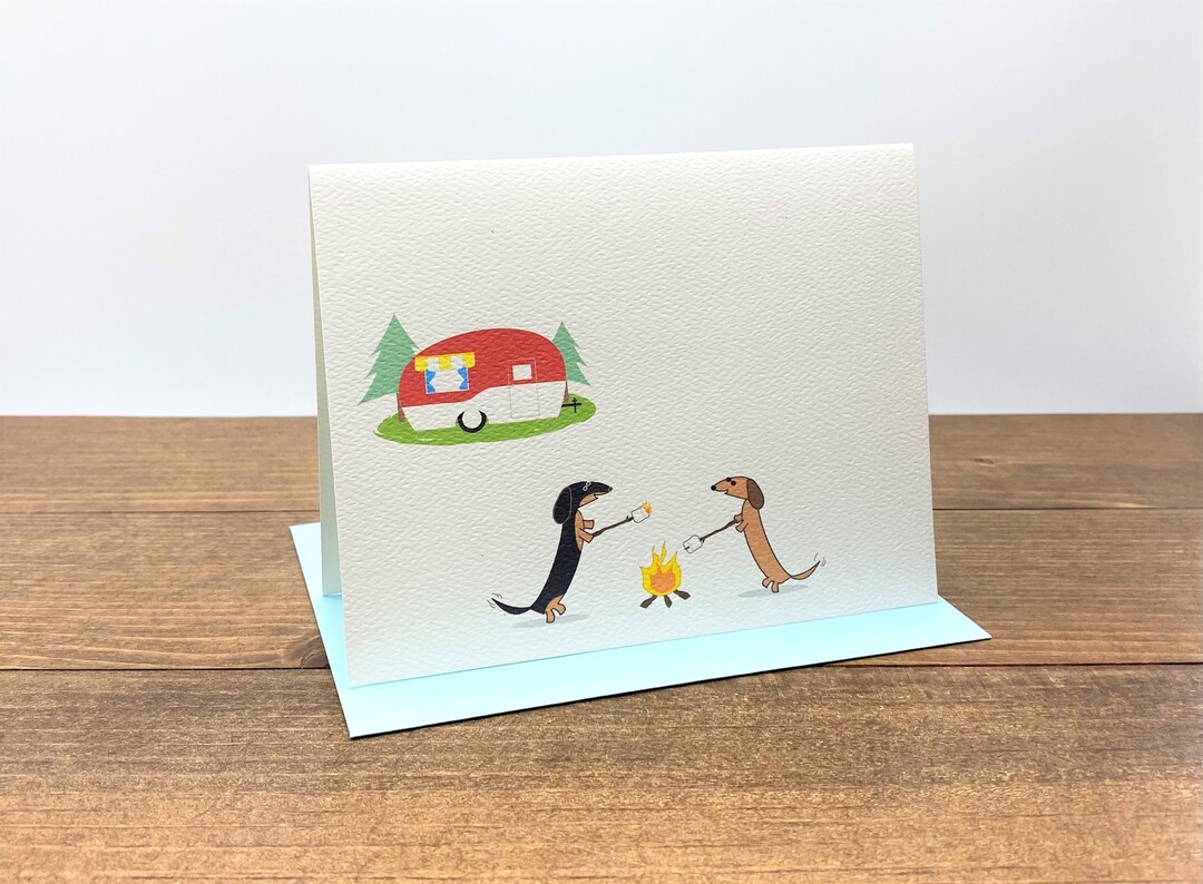 Dachshunds Camping. Rving Note Cards - Set of 10 - Etsy