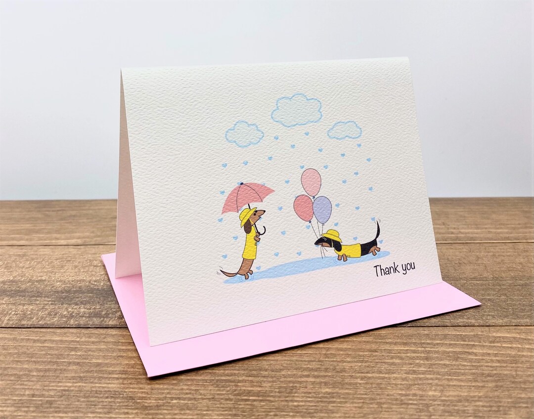 Dachshund Baby Note Cards - Choose Your Color - Dachshunds With ...