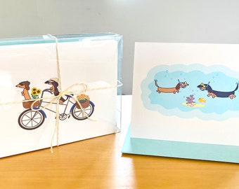 Assorted Dachshund Note Cards With Stationery Box set of 10 - Etsy