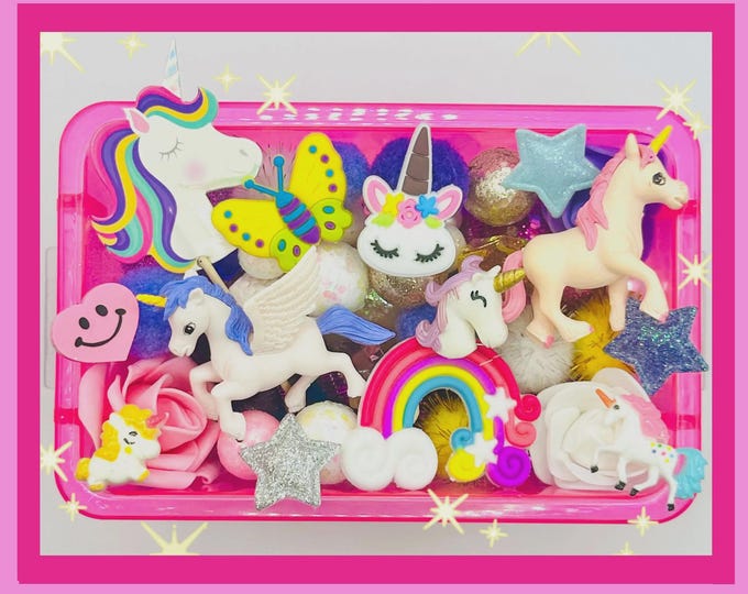 Unicorn Cupcake Birthday Play Dough Kit, Unicorn Play , Playdough Kit ...