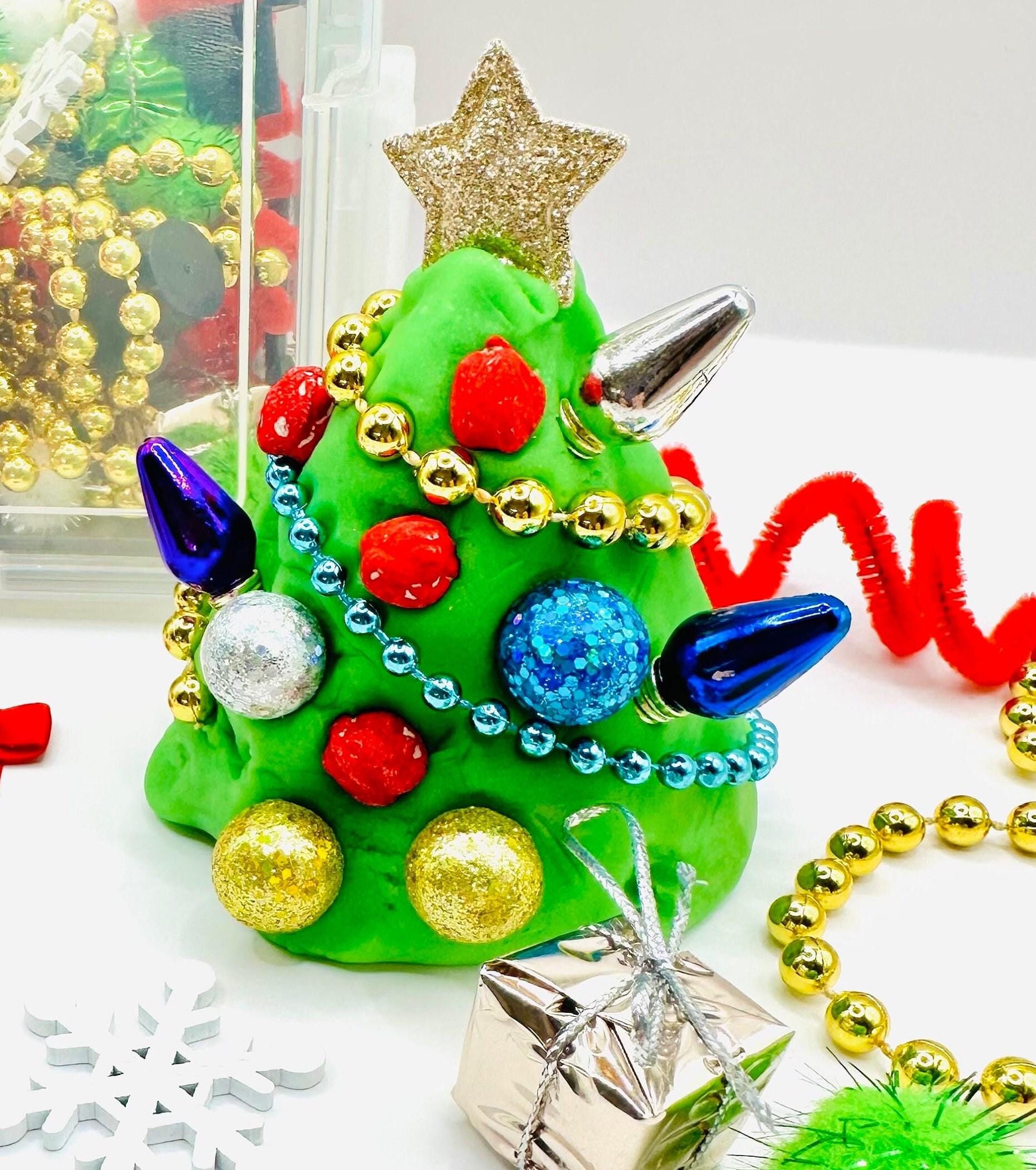 Christmas Tree Playdough Jars, Christmas Playdough Kit, Playdough Kit ...
