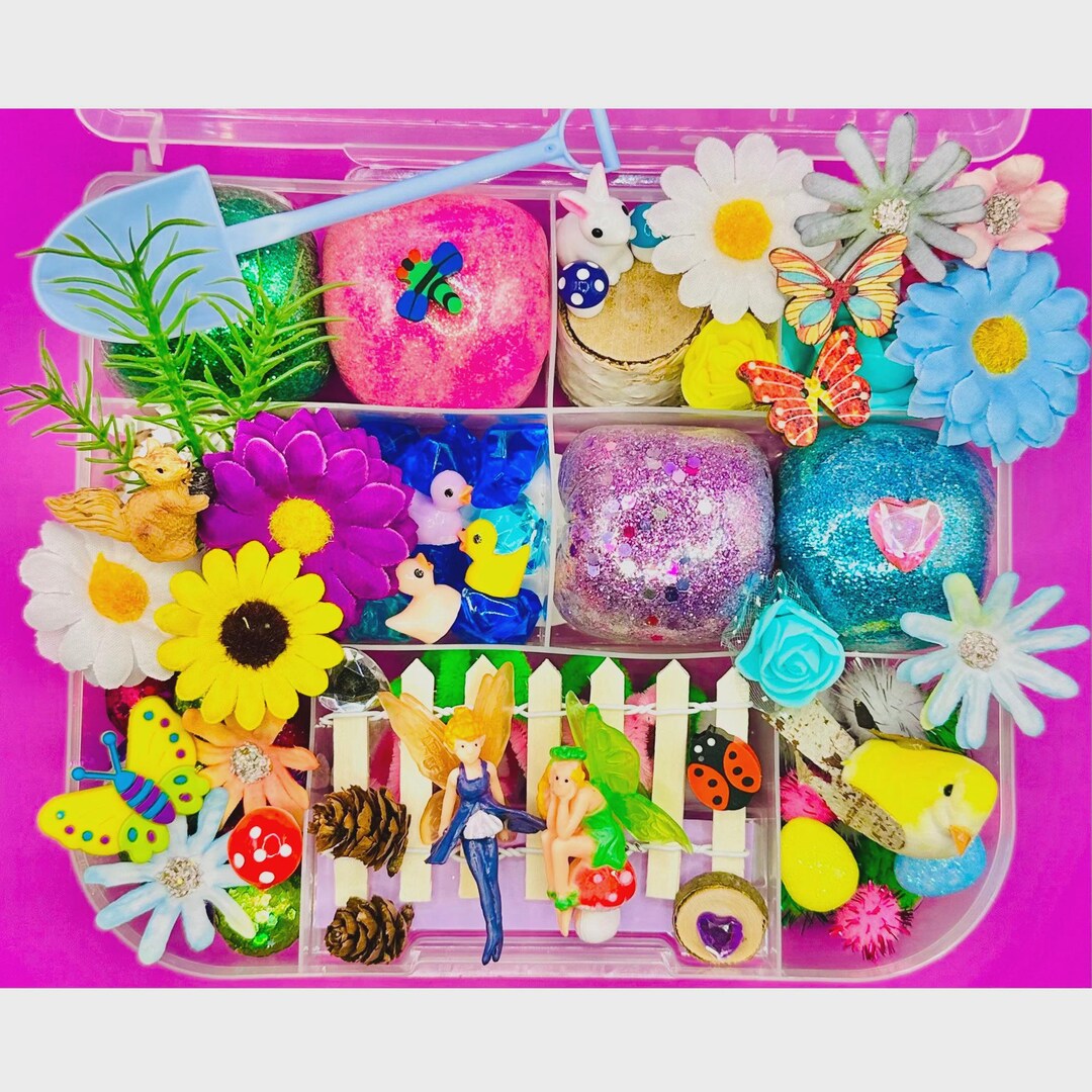 Fairy Garden Playdough Kit, Sensory Kit, Sensory Bin, Playdoh Kit, Play ...