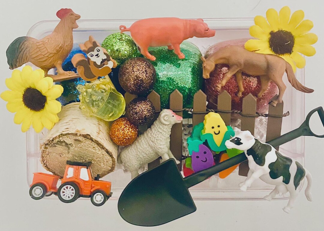 Farm Playdough Kit, Sensory Kit, Sensory Bin, Playdoh Kit, Play Dough ...