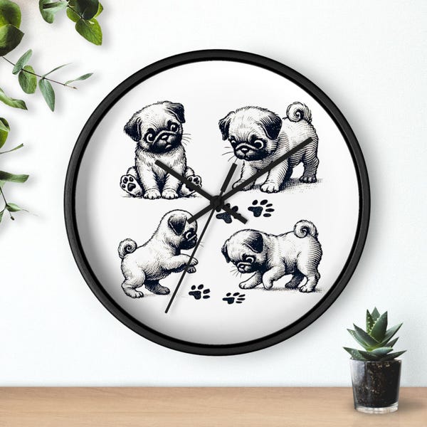 Pug Clock - Etsy