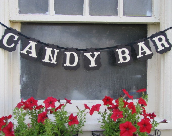 CANDY BAR Banner, Candy Bar Sign, Wedding Sign, Candy Bar Display ...