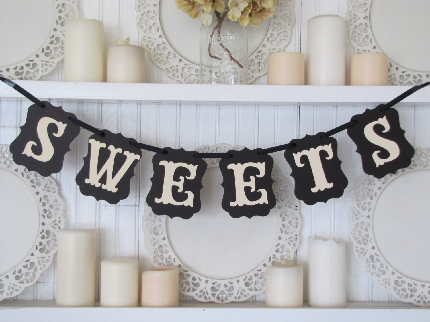 SWEETS Banner Wedding Decoration Sweets Sign Candy Bar | Etsy