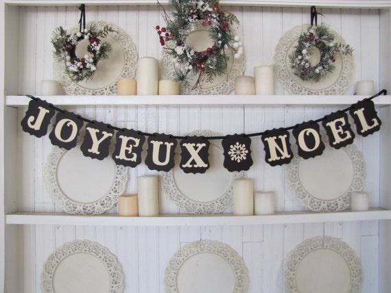 JOYEUX NOEL Christmas Banner French Christmas Sign Christmas | Etsy