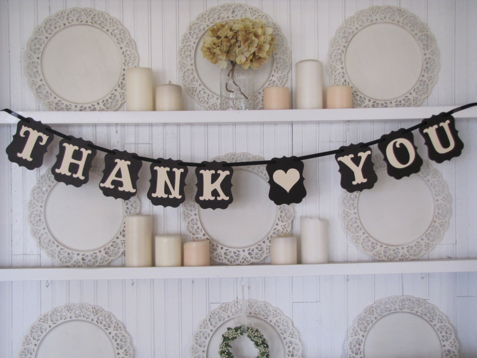 THANK YOU Banner Wedding Banner Wedding Thank You Sign | Etsy